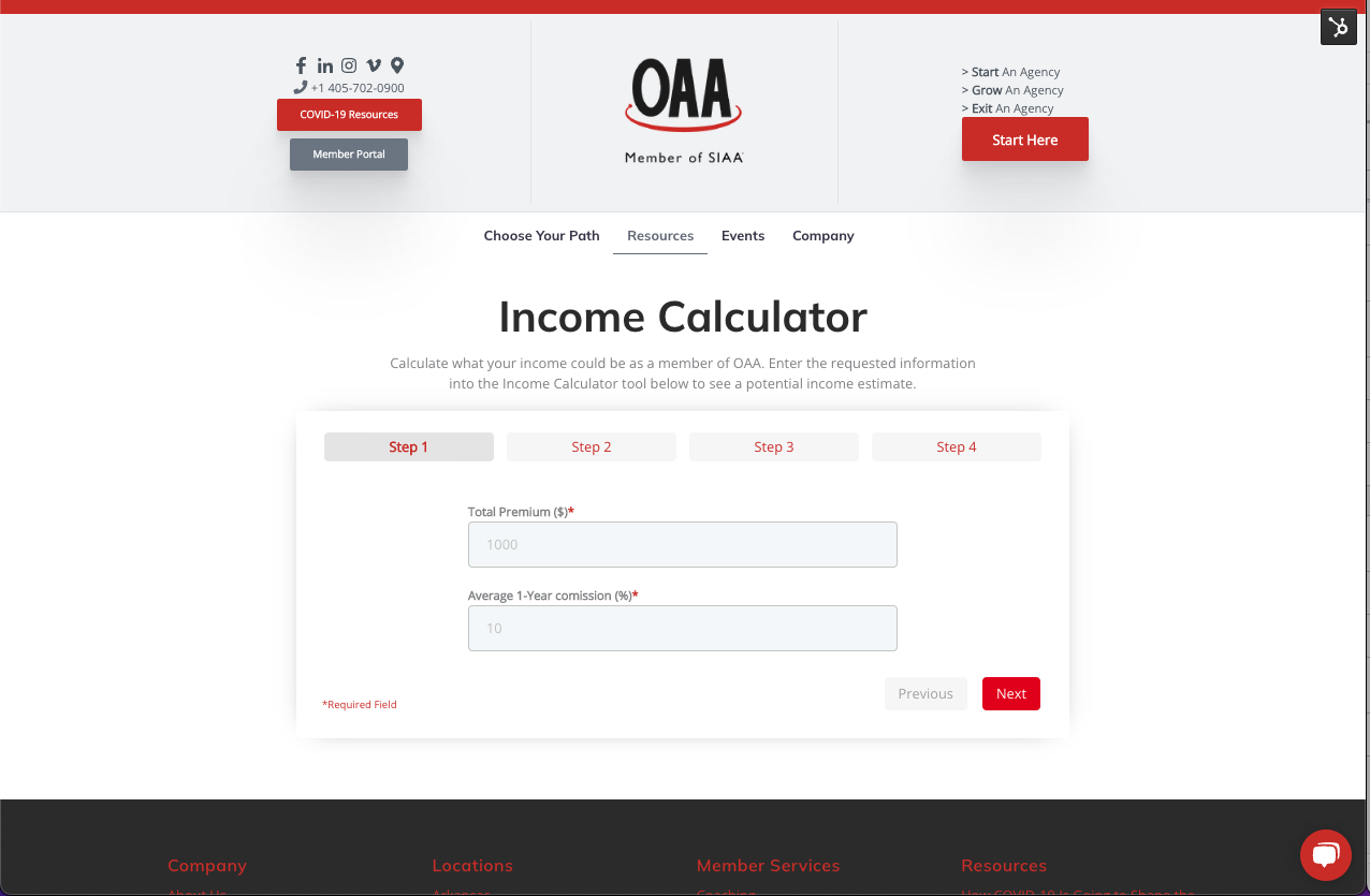 Income calculator